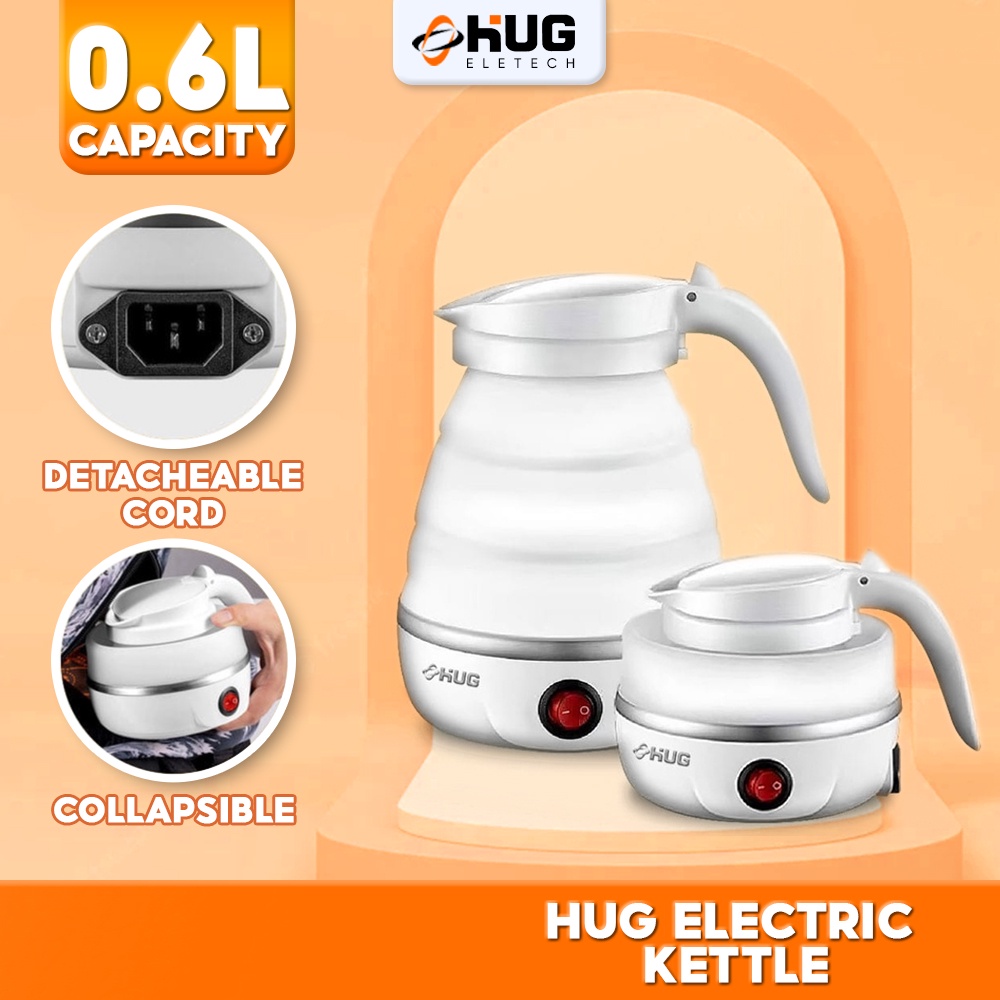 0.6L Portable Silicone Foldable Mini Electric Kettle Collapsible Fast ...