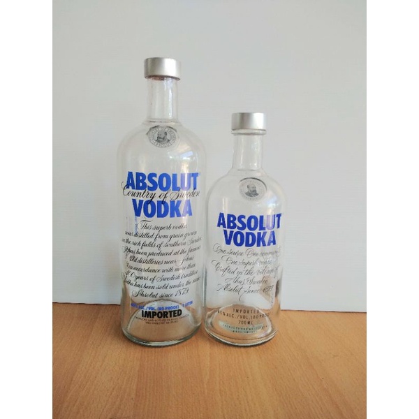 Absolute Vodka Liquor Bottle Empty Beautiful Worth Collecting. | Shopee ...