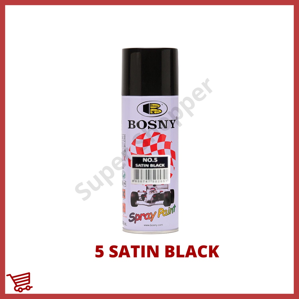 #5 Satin Black - Authentic Bosny Spray Paint 400cc | Shopee Philippines