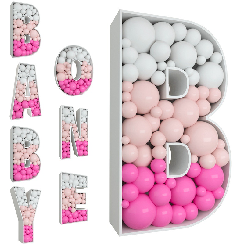 91.5CM Letter Balloon Filling Box Frame Mosaic Birthday Kids Adult ...