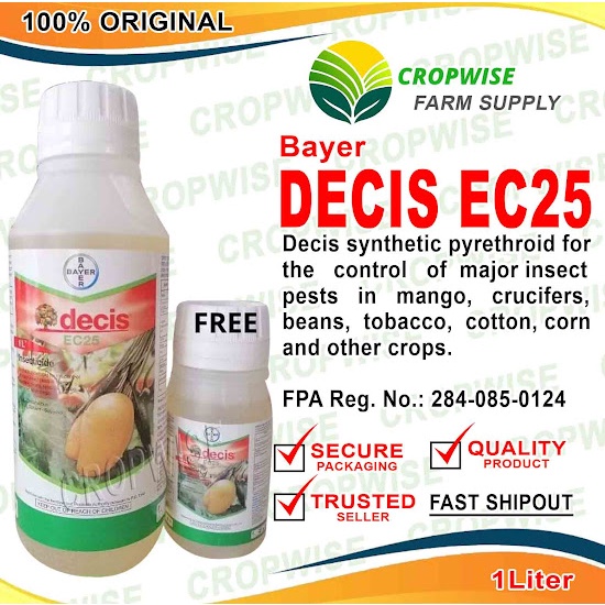 Bayer Decis 2.5EC Liter with FREE Decis 250ml INSECTICIDE | Shopee ...