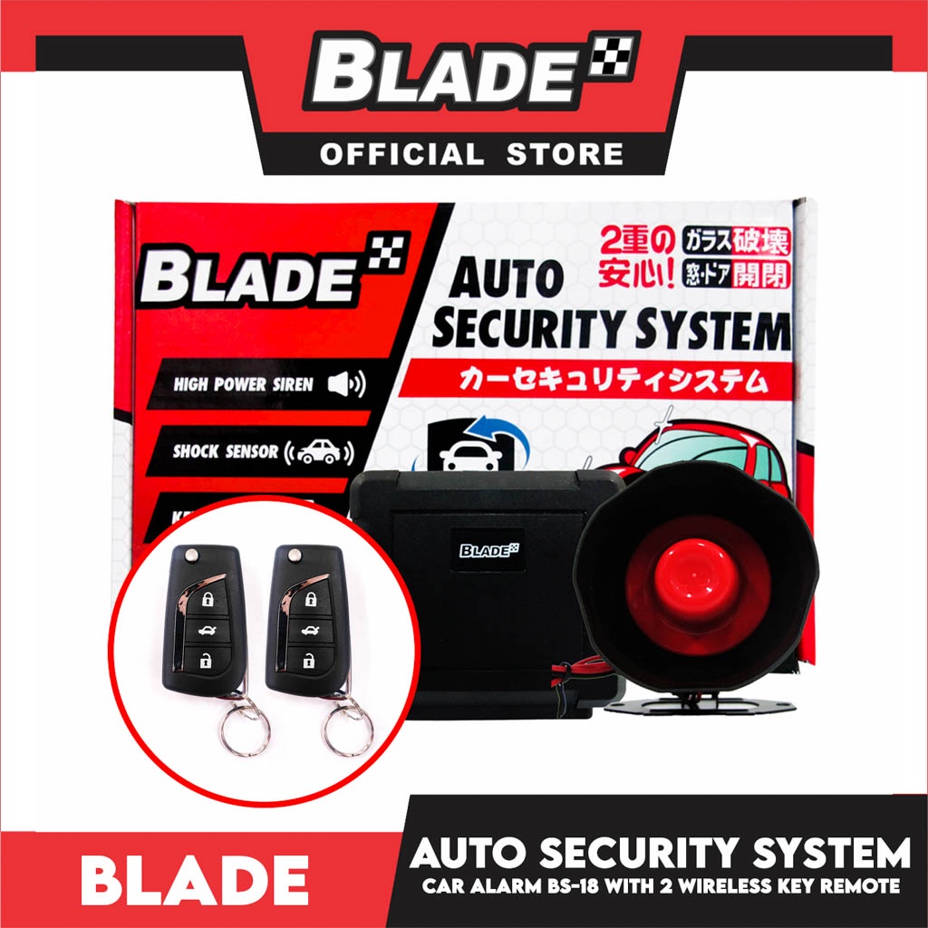 Blade Car Alarm BS-18 Auto Security Keyless Entry System With Anti ...