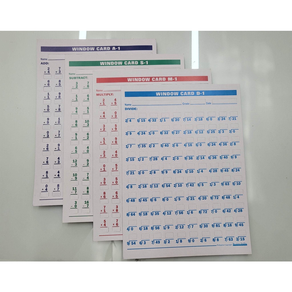 Window card A1-A3 S1-S3 M1-M3 D1-D3 Sold Per Piece | Shopee Philippines