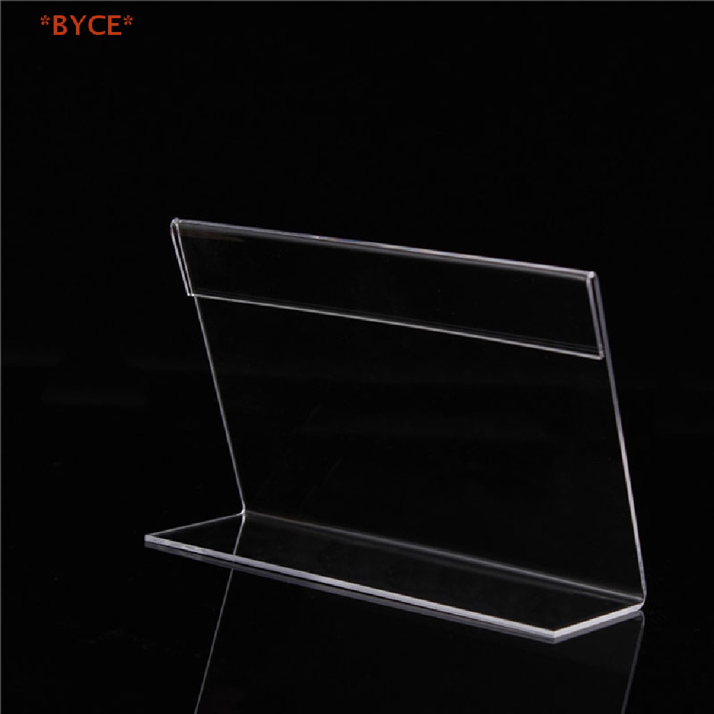 BYCE> 10pcs Acrylic Display Stand Desk Sign Label Frame Display ...