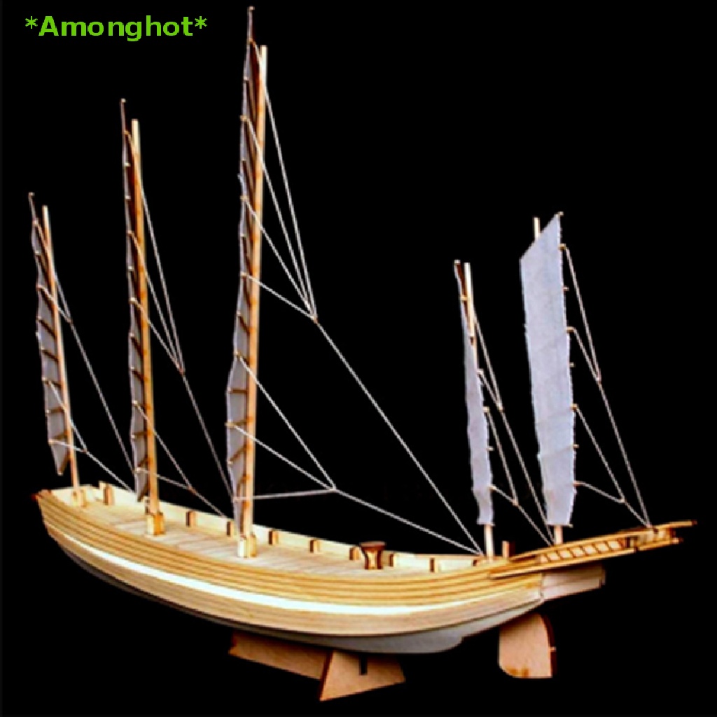 Amonghot> Chinese sand boat en assembly model kit DIY handmade ship ...