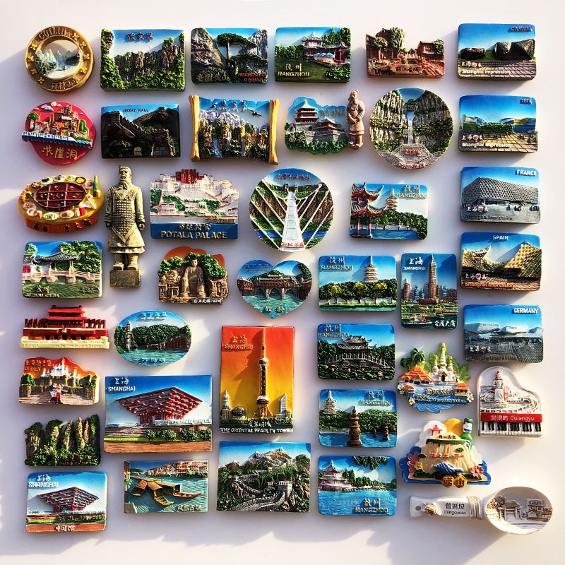 Refrigerator Magnet China City 3D Attractions Building Landmarks ...