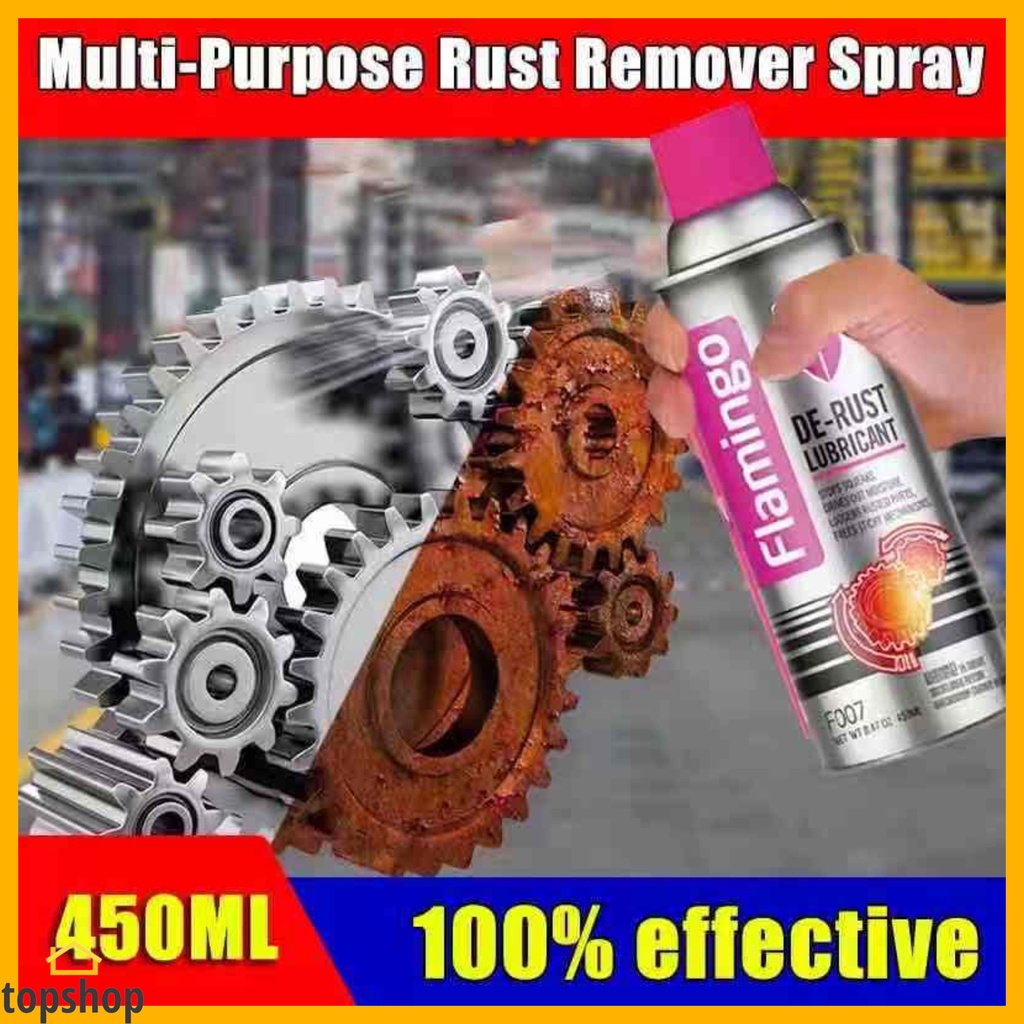 TOPSHOP 450ml Flamingo Rust Remover Spray for Metal Cleans Rust ...