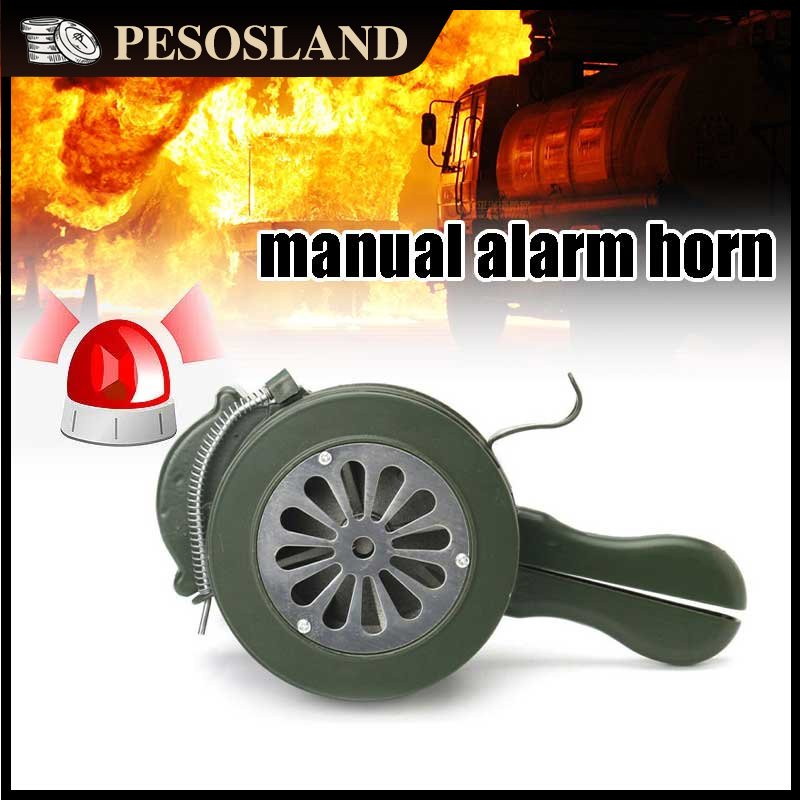 110DB Hand Crank Siren Horn Manual Emergency Alarm For Firefighting ...