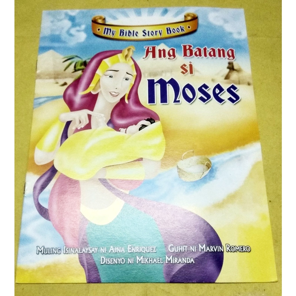 Bible Story Book / Coloring Book Tagalog English (Ang Batang Moses ...
