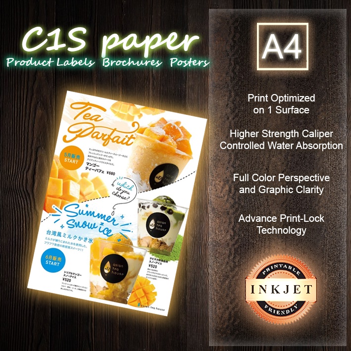 C1S - Flyers Magazine Paper - Coated-1-Face (A4/A5/A6) 50s | Shopee ...