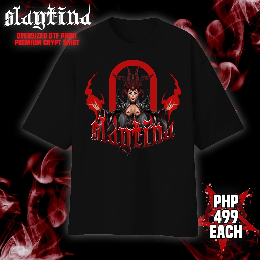 Slaytina Oversized DTF Print Premium Crypt Shirt | Shopee Philippines