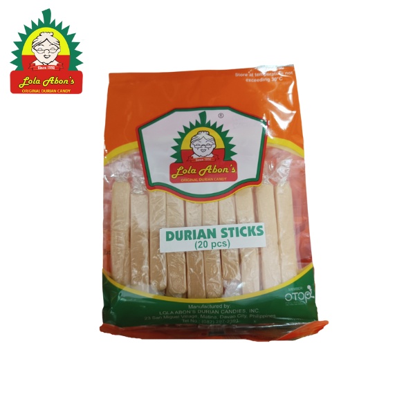 The Original Lola Abons Davao | Special Durian Sticks Candy 20pcs ...