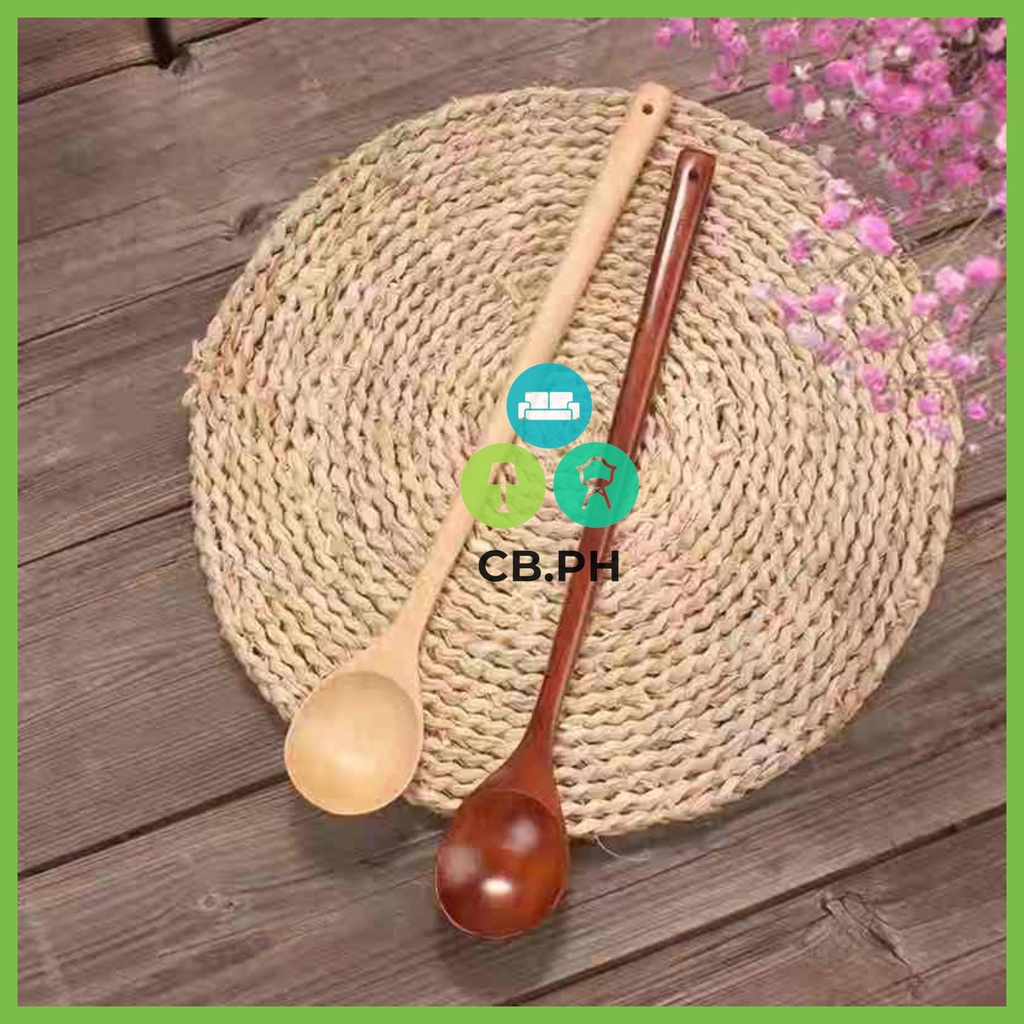 CB.PH 1pc Hot Pot Long Handle Wooden Cutlery Spoons Pasta Mixing ...