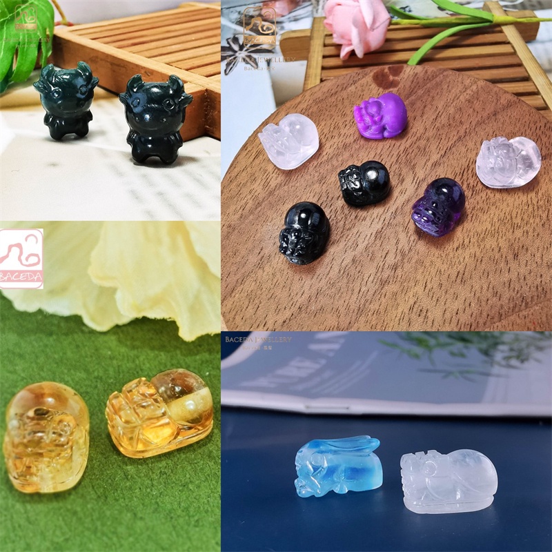 Baceda Pi Xiu & Rabbit & Little Bull Through-hole Charms (for adding ...