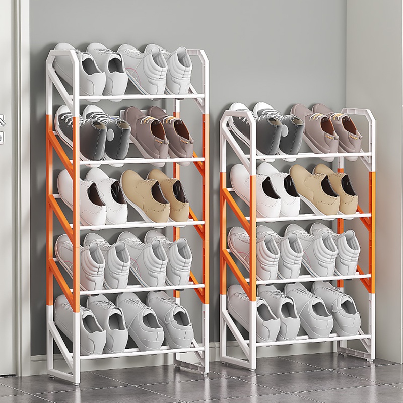 2 Tone Shoe Rack Thickening Plastic 3/4/5 Layers Simple Slant Shoe ...