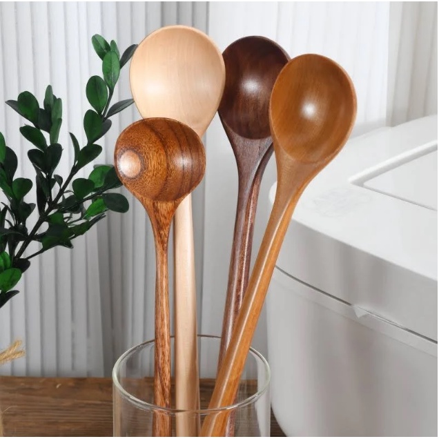 ms-stirring spoon long wooden spoon lengthened hot pot wooden spoon ...