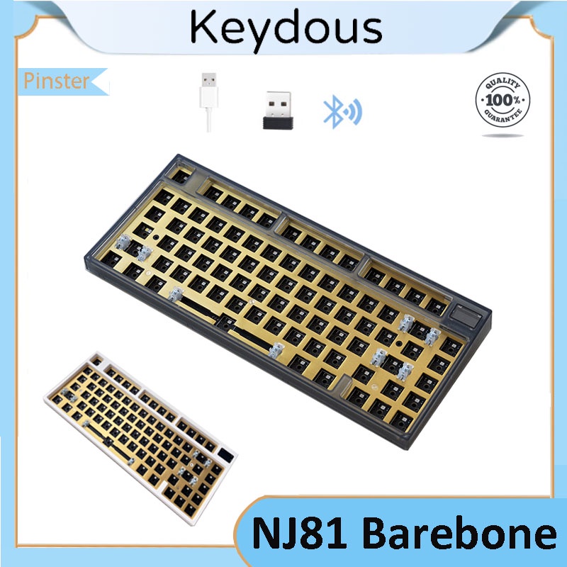 Keydous NJ81 Barebone Bluetooth Wireless three-mode Hot Swap 75% with ...