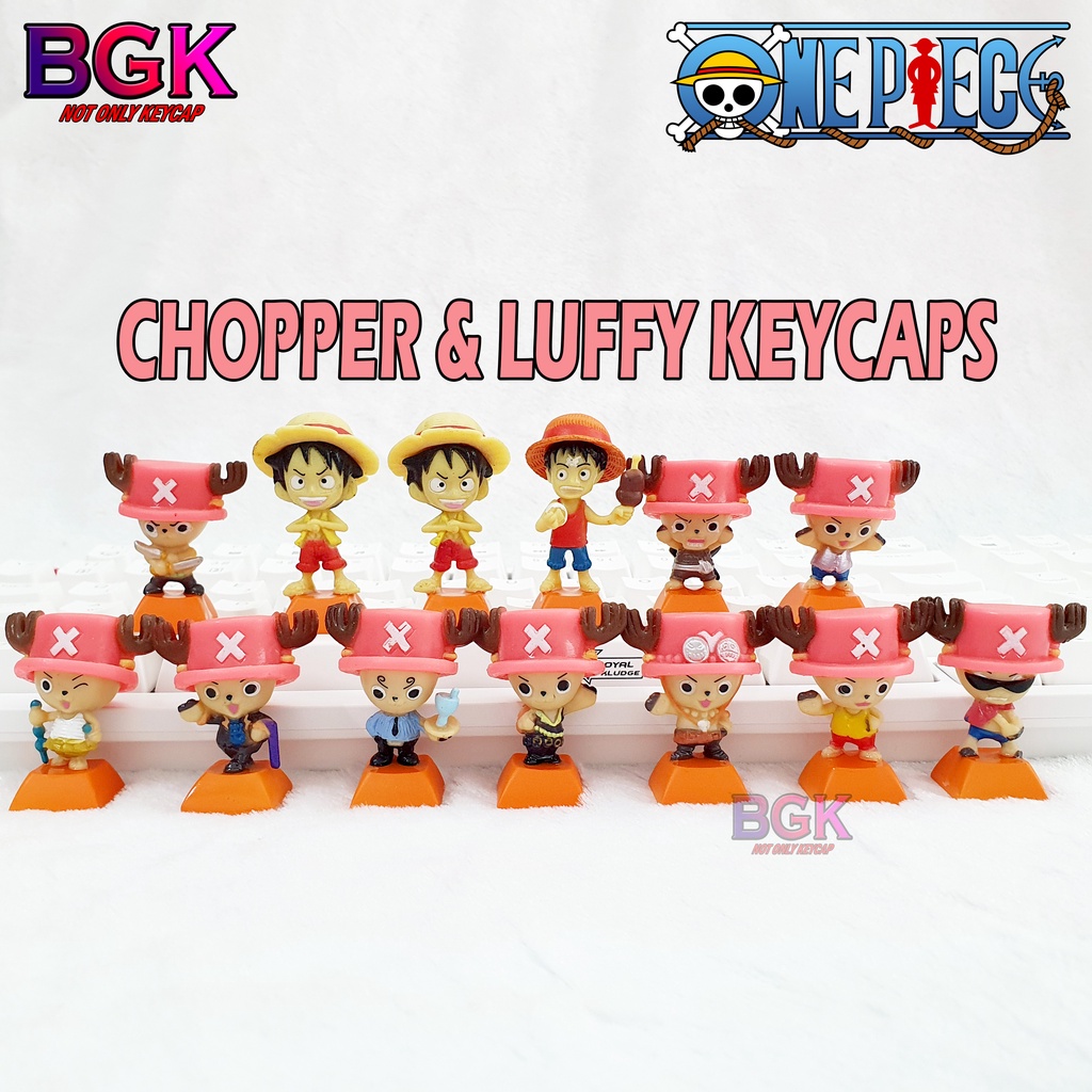 Odd Button Mechanical Keyboard Keycap with Luffy and Chopper Cute One ...