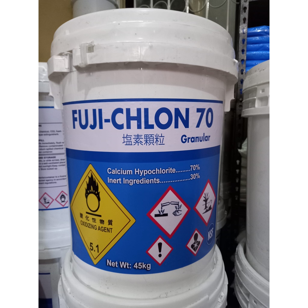 Fujichlon 70 chlorine 45kgs {1drum per Order I.D.} | Shopee Philippines
