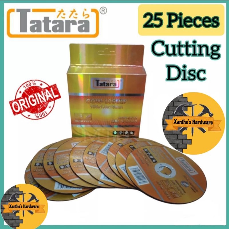 25 pcs & 100 pcs Tatara Cutting Disc 4" Ultra Thin Iron Free for INOX ...