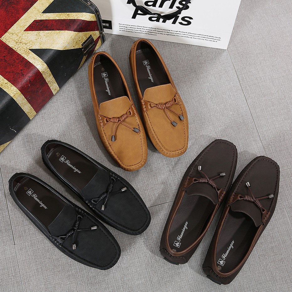 MEN'S LEATHER LOAFER TOPSIDER SHOES WY18-13 | Shopee Philippines