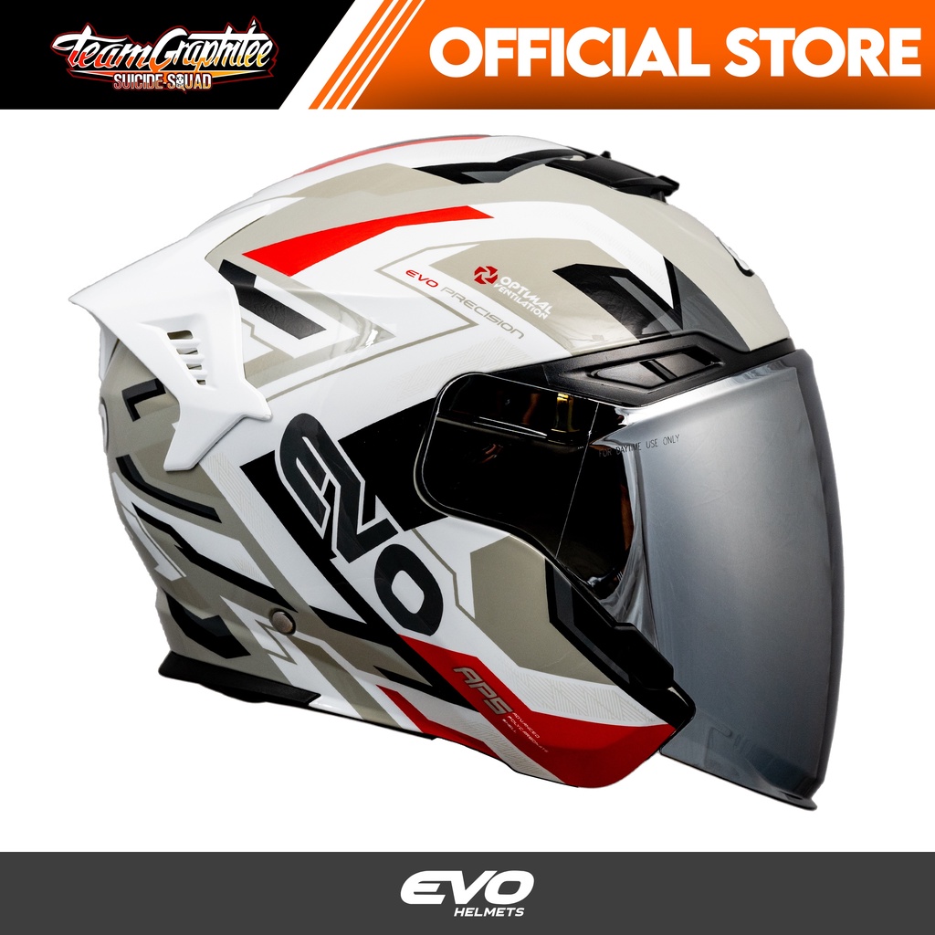 EVO HELMET RX7 ALPHA (HALF FACE) w/ free clear lens | Shopee Philippines