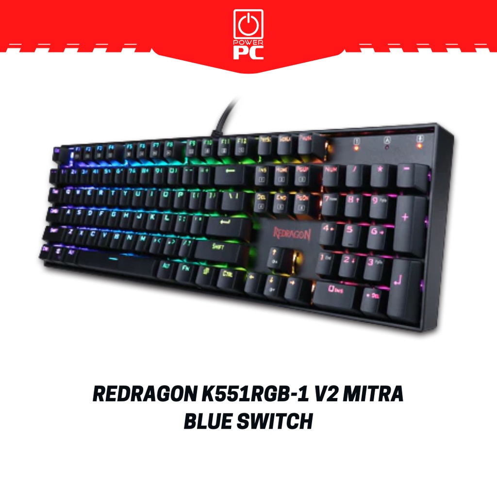 Redragon K551RGB-1 V2 Mitra Blue Switch | Shopee Philippines