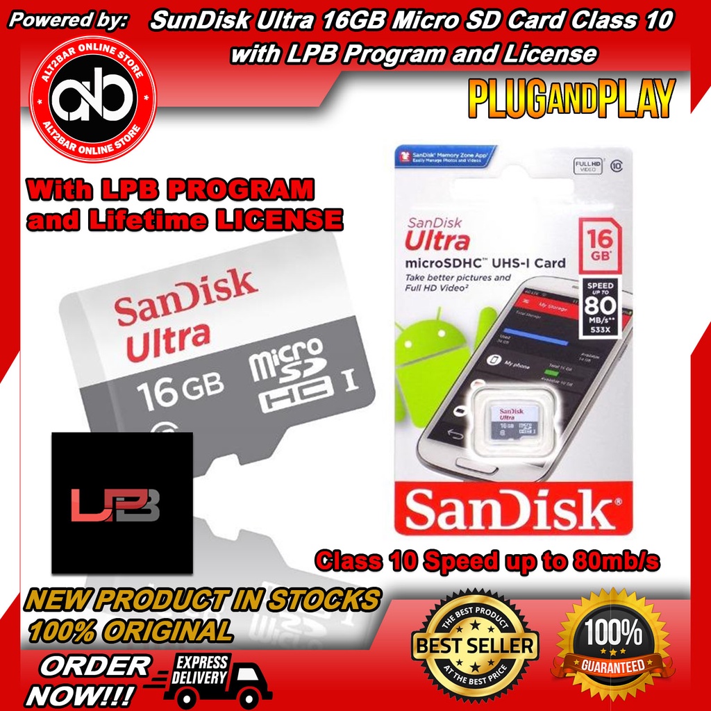 Memory card 16gb Class 10 with | LPB | Program | and | LPB License ...