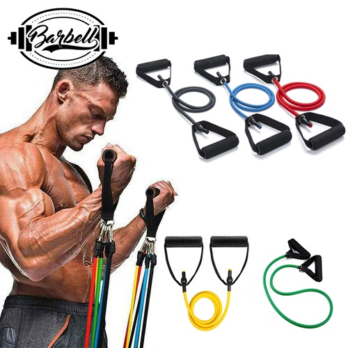 120cm Elastic Resistance Band with Handles Yoga Pull Rope Fitness ...