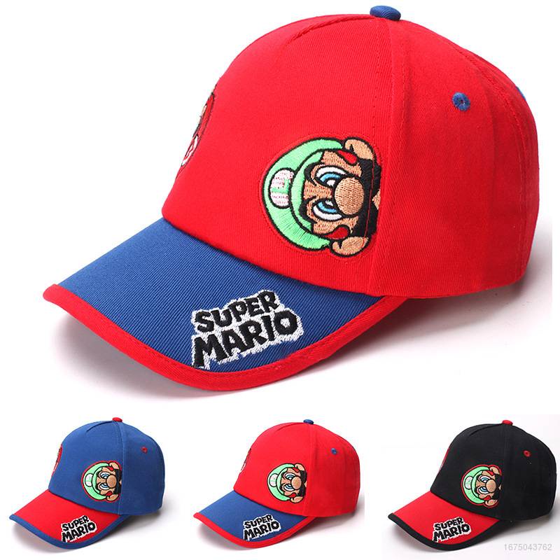 Kira Super Mario Kids Baseball Cap Cute Cartoon Sunshade Hat New Boys ...