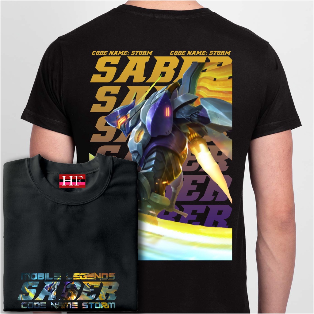 Mobile Legends t-shirt saber skin tshirt code name storm | Shopee ...