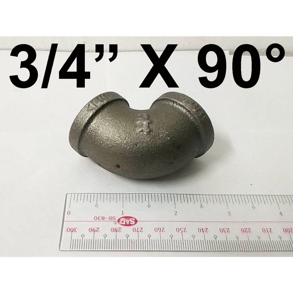 MECH BI ELBOW 3/4" x 90° THREADED SCH40 STANDARD BLACK IRON MALLABLE ...