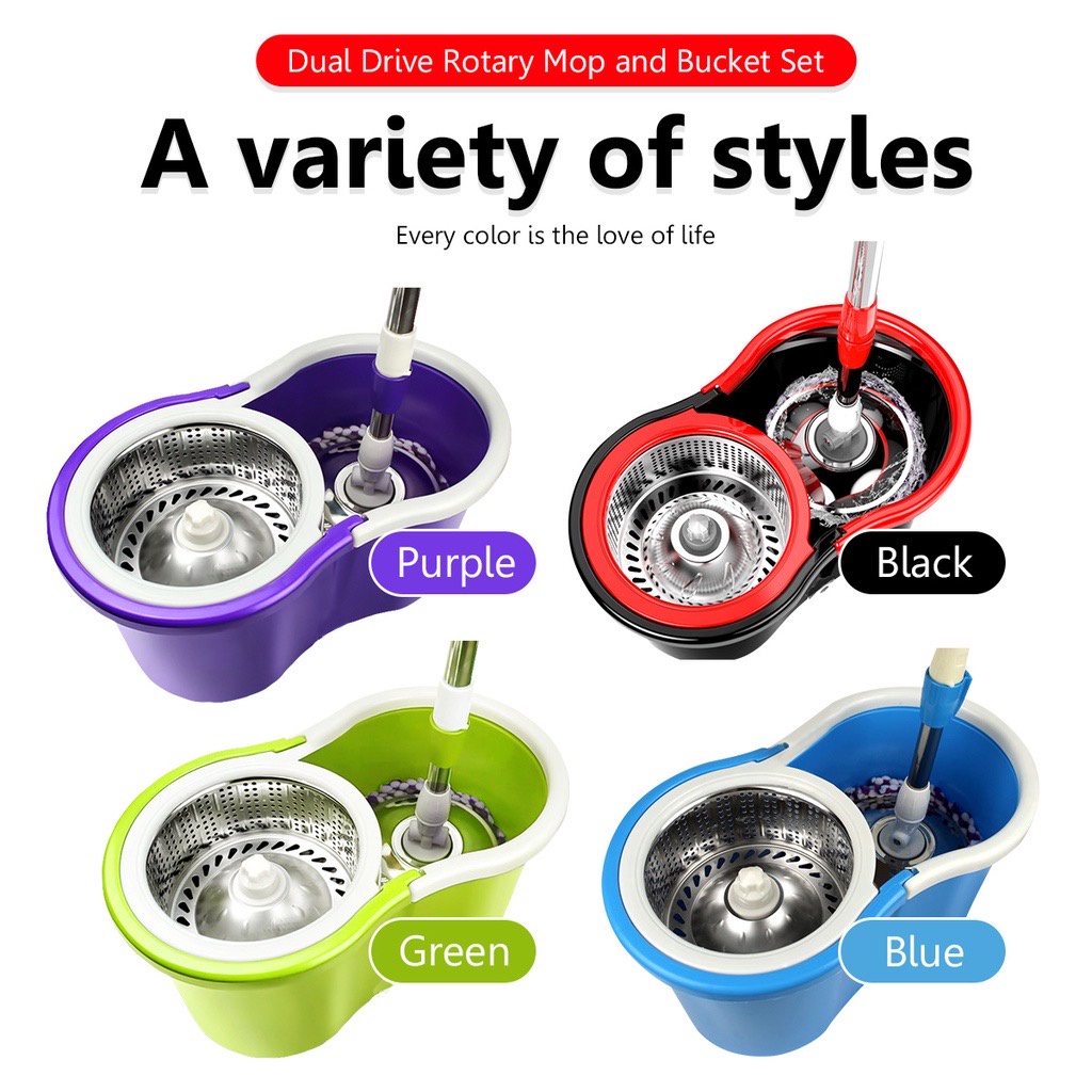 Mop With Spinner and Bucket Magic Tornado 360 Wet and Dry Rotating Mop ...