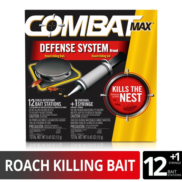 Combat Max Defense System Brand, Small Roach Killing Bait and Gel S4 ...
