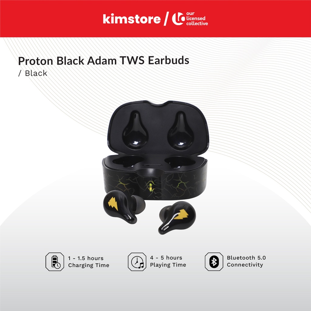 Proton Black Adam TWS Earbuds - Black | Shopee Philippines