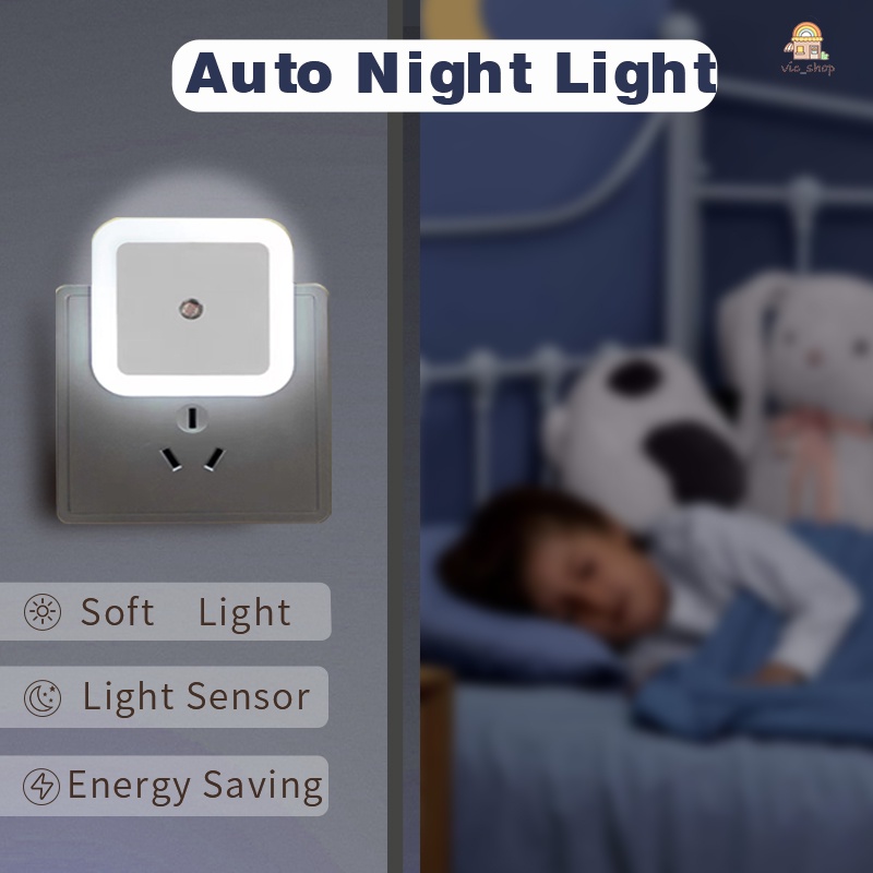 LED 0.5w Auto Light Sensor Light Square Night Light Sleep Light Baby ...