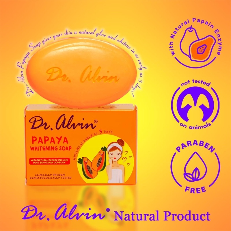 DR. ALVIN PAPAYA WHITENING SOAP | KOJIC ACID SOAP | Shopee Philippines