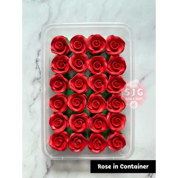 part 5 rose in container rose in wire edible sugar flowers cake toppers ...