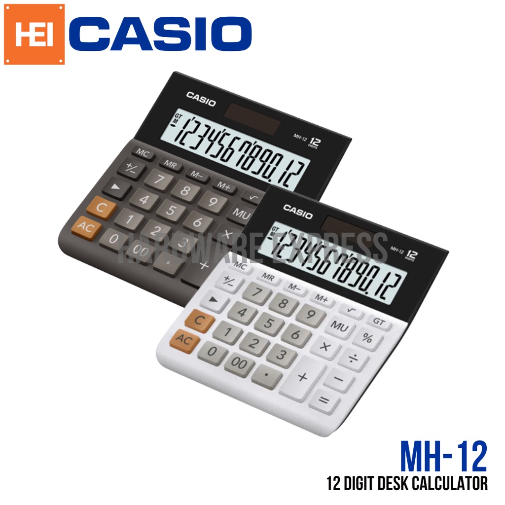 Casio MH-12 Desk Type Calculator (12 Digits) Extra Large display ...
