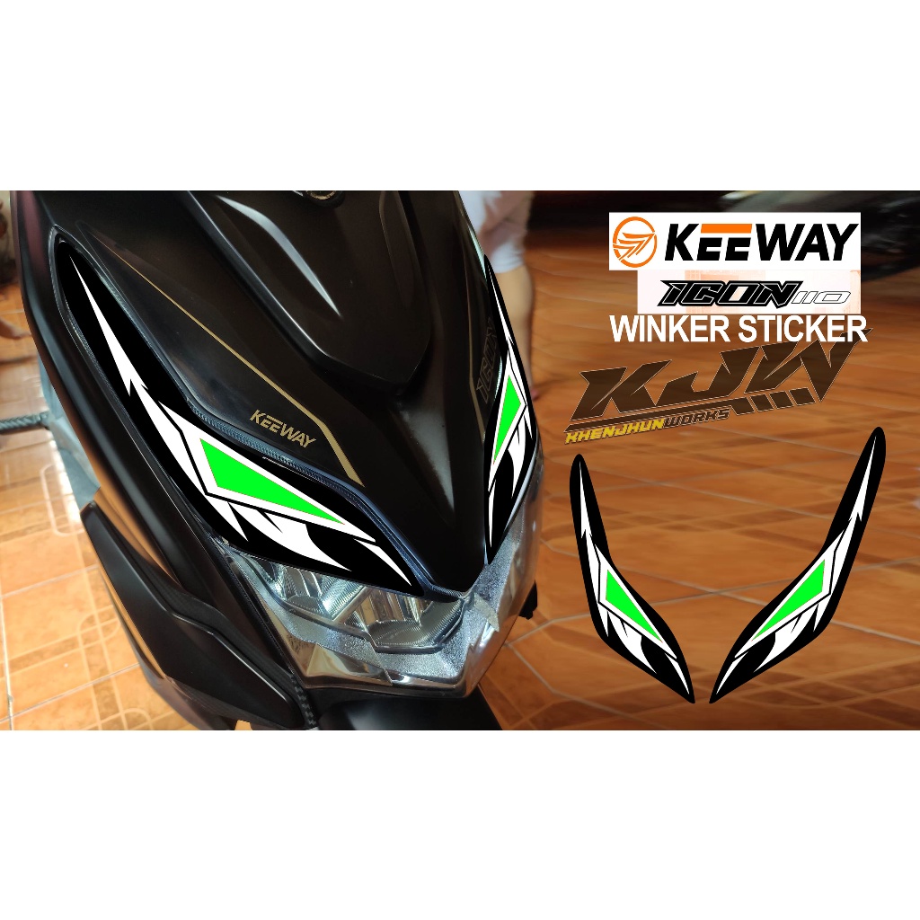 Winker For Keeway Icon 110 Green Futuristic Lines Eyes Design | Shopee ...