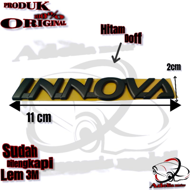 HITAM Matte black Innova emblem, original matte black Innova emblem ...