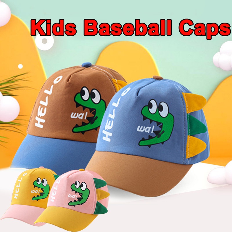 1-4 Years Old Cartoon Dinosaur Cap Kids Baseball Caps Boys Girl Sun Hat ...