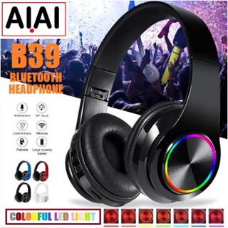 B39 Wireless Bluetooth Headphones Colored LED Lights Gaming OverEar ...