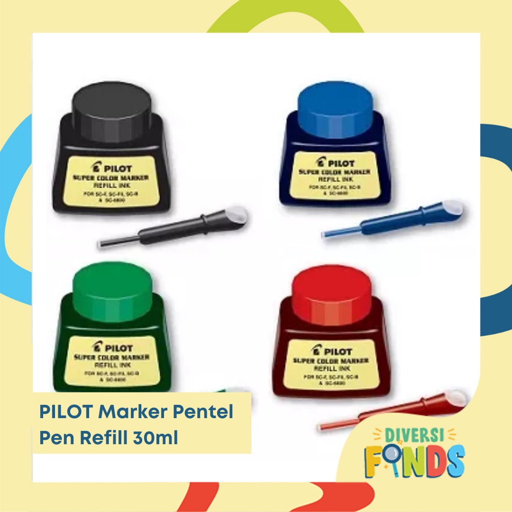 Pilot Permanent Marker Fine & Board Pilot Marker REFILL Ink ONLY ...