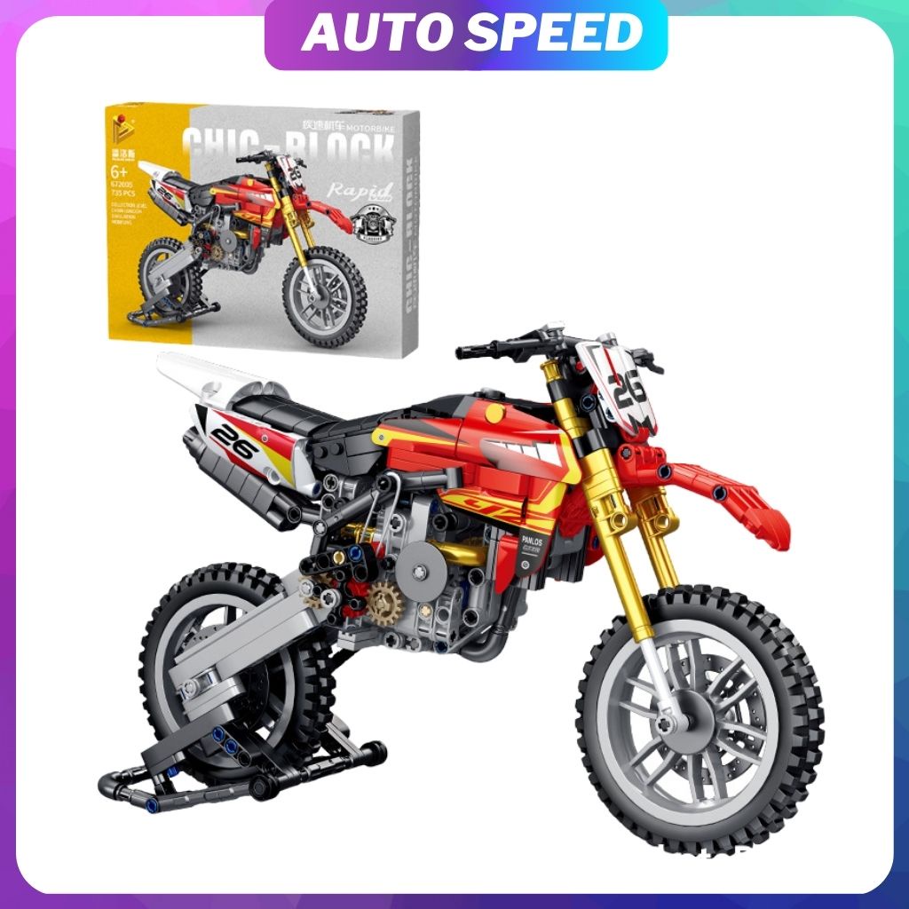 Zamaha YZ450 technic motorbike assembly model, MOTORAD YZ450 autospeed ...