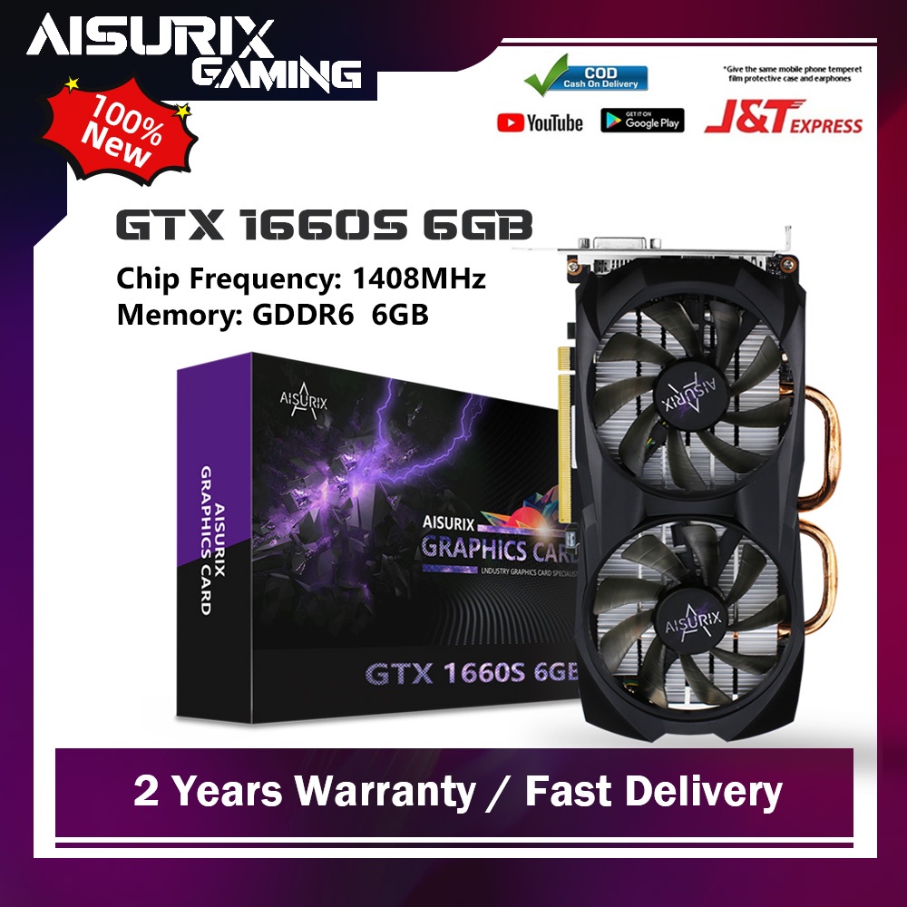 AISURIX 100%New GTX 1660 super 1660s Graphic Card grafik card GPU ...