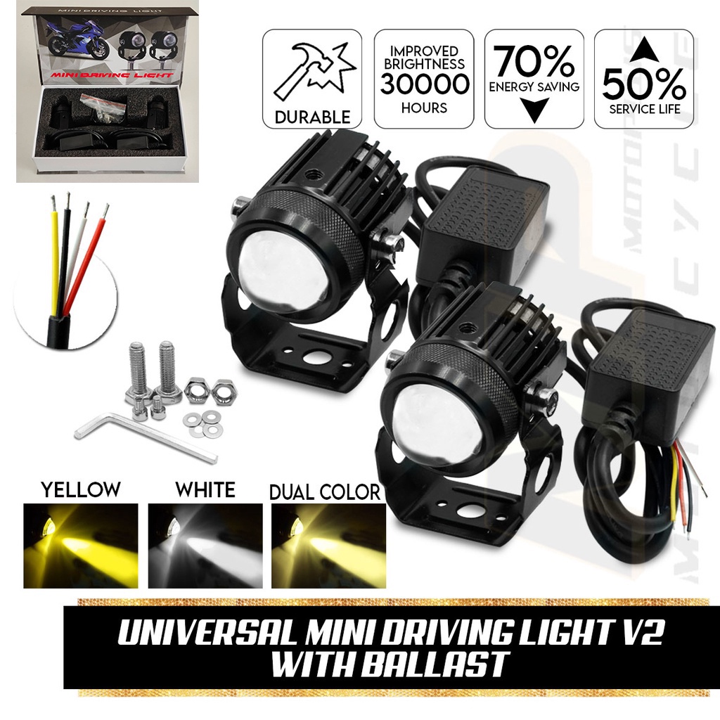 MOTOPLUS DRX MINI DRIVING LIGHT V2 UNIVERSAL | Shopee Philippines