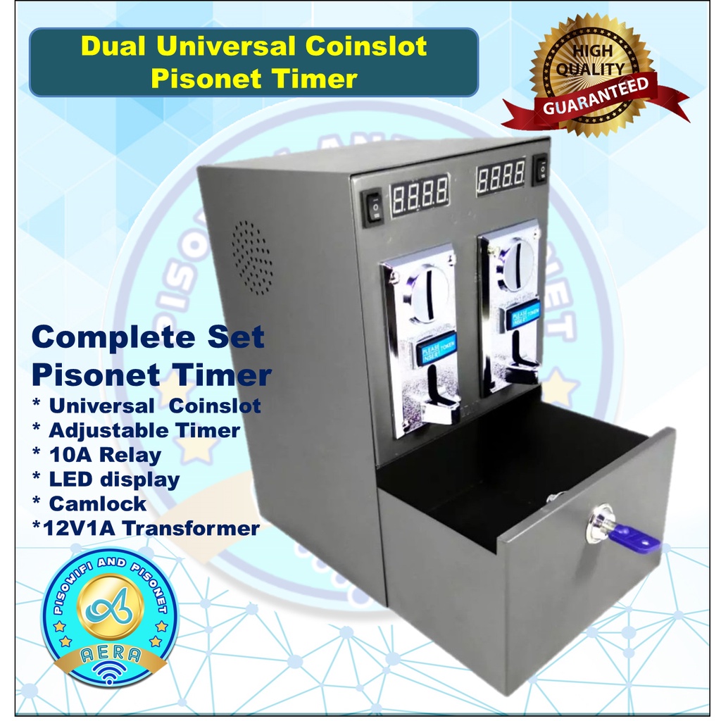 PISONET USE ONLY Dual Coinslot with dual 4-digit timer (plug and play ...