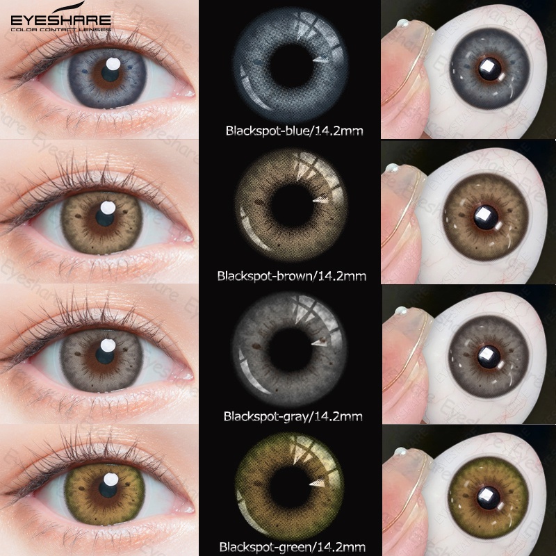 Eyeshare Blackspot Series Contact Lenses 14.2 mm Transparent ...