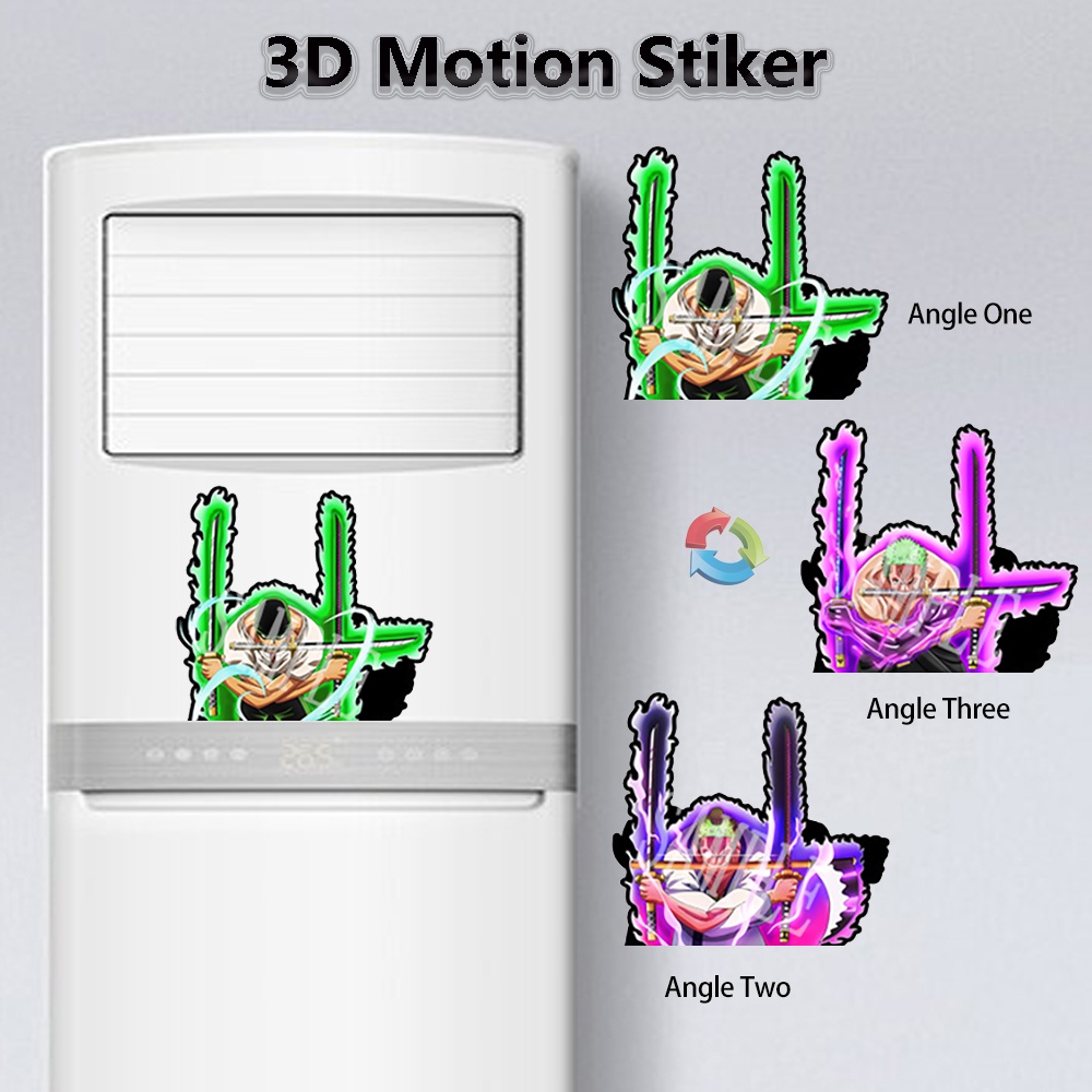 Roronoa Zoro Sword Art One Piece 3D Motion Stickers Self-adhsive ...